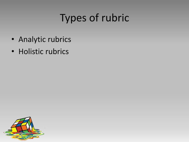 Introducing rubrics | PPT