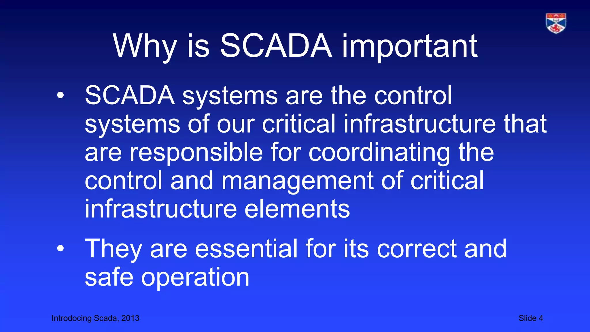 Introducing scada | PPTX | Computer Networking | Computing