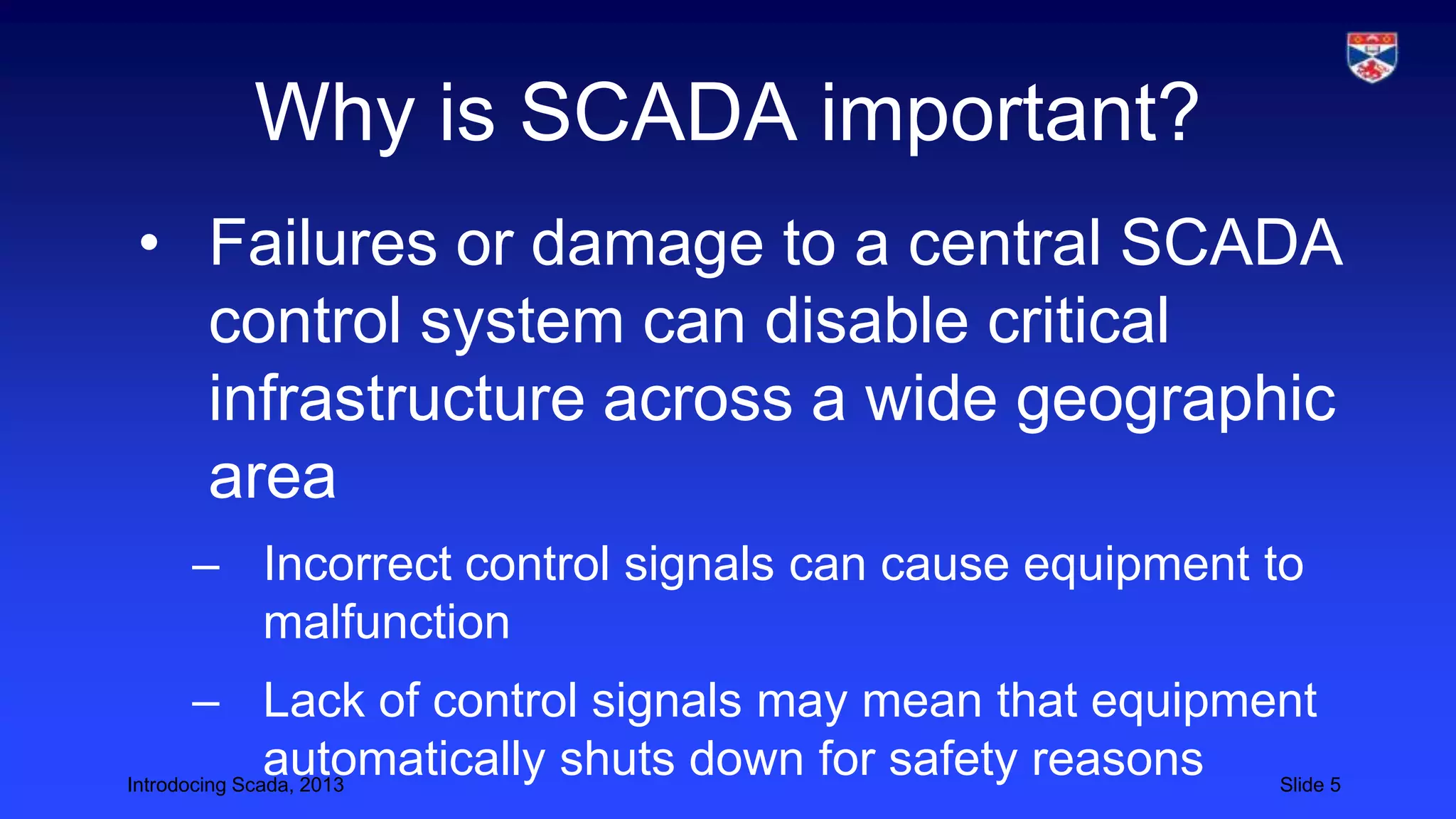 Introducing scada | PPTX | Computer Networking | Computing