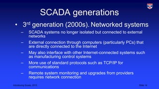 Introducing scada | PPTX | Computer Networking | Computing