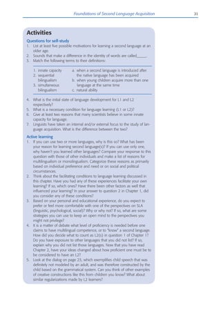 Introducing Second Language Acquisition (Professor Muriel Saville-Troike) | PDF