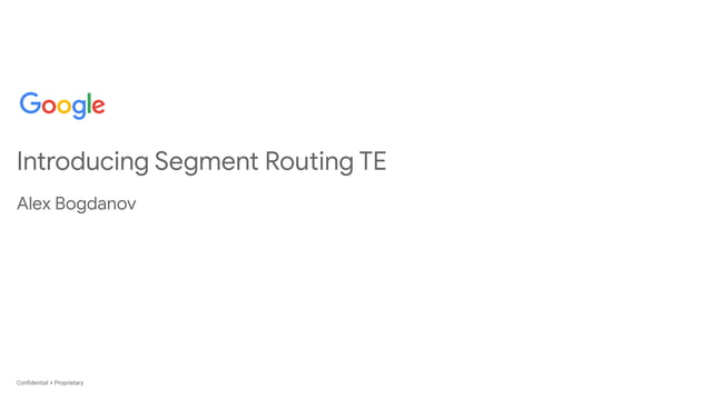 Introducing segment routing TE | PPT