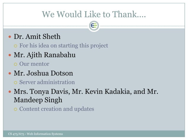 Introducing semantics to_knoesis_website | PPTX | Web Design and HTML | Internet