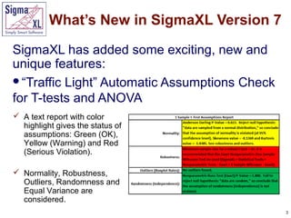 Introducing SigmaXL Version 7 | PPT
