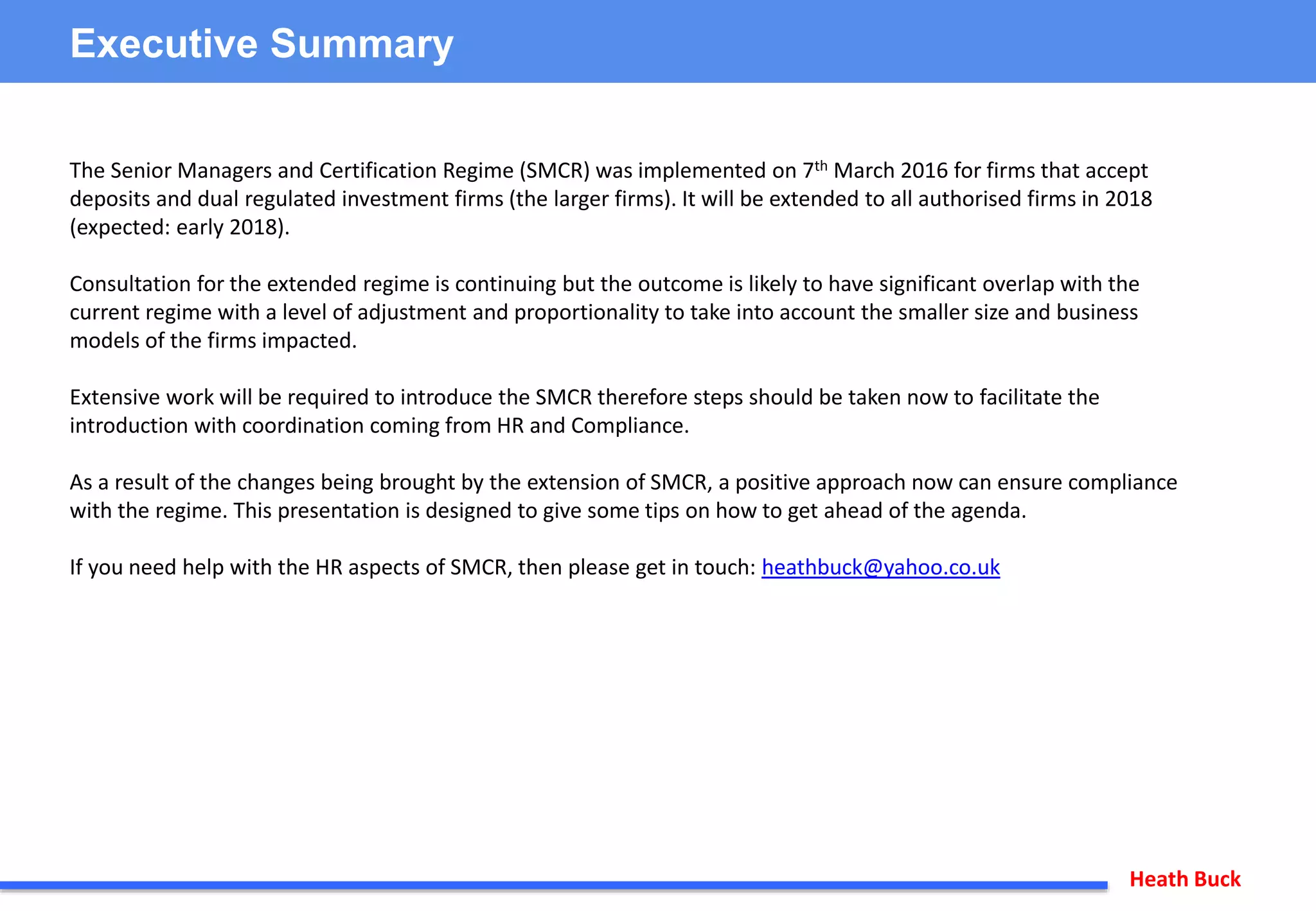 Introducing SMCR from an HR perspective | PPT