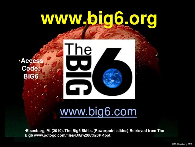 Introducing the big6
