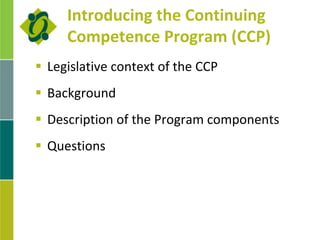 Introducing the ccp | PPT