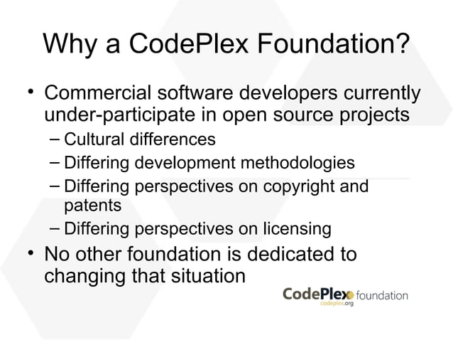 Introducing The CodePlex Foundation | PPT