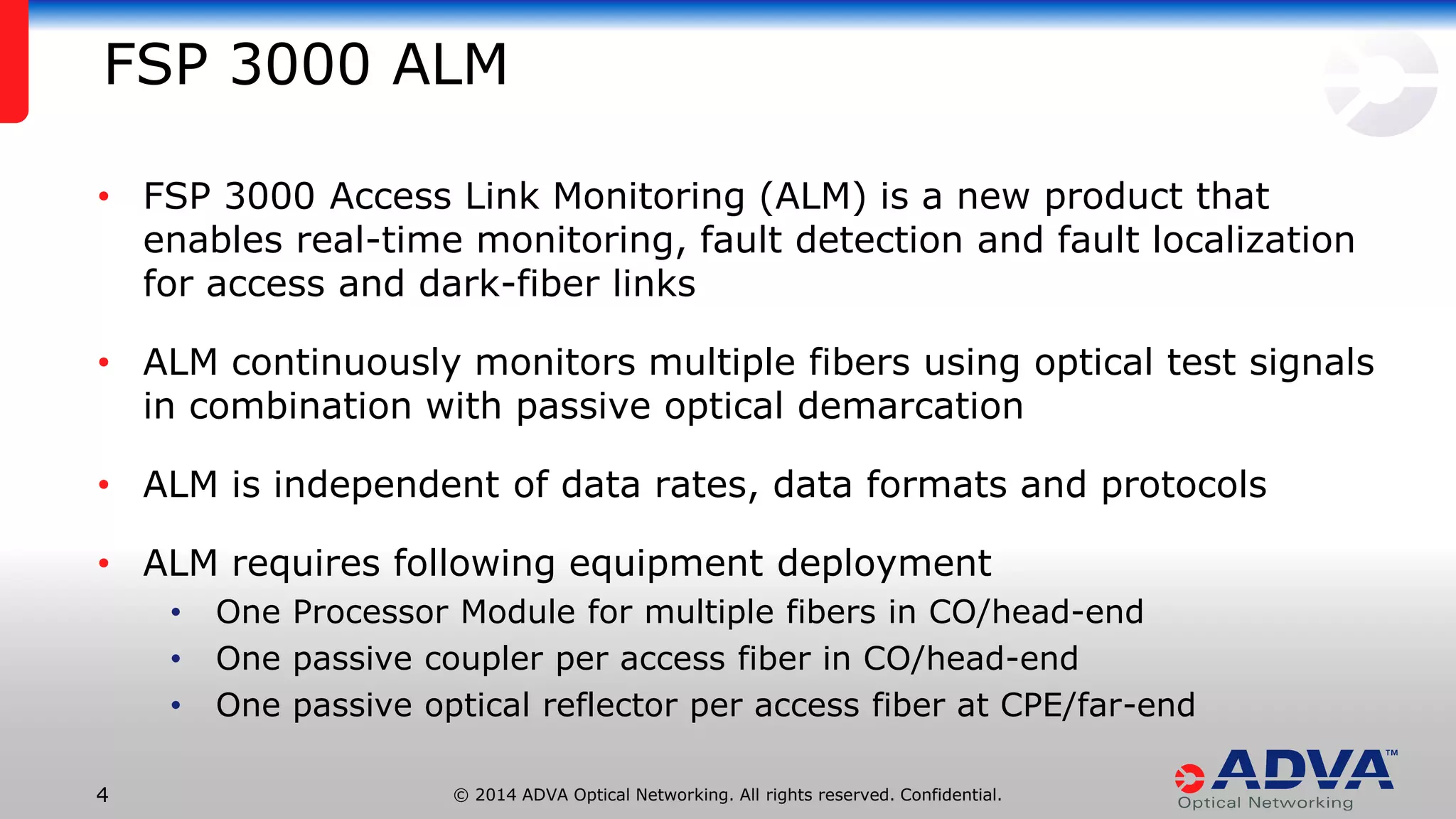 Introducing the FSP 3000 Access Link Monitoring Solution | PPTX