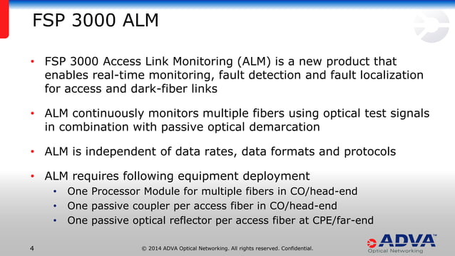 Introducing the FSP 3000 Access Link Monitoring Solution | PPTX