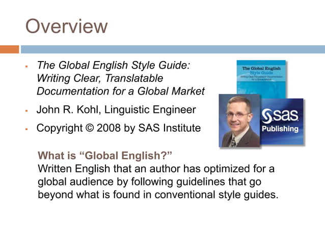 Introducing the Global English Style Guide | PPT