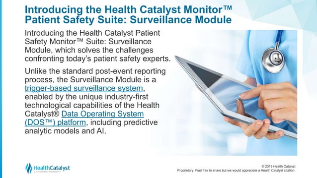 Introducing the Health Catalyst Monitor™ Patient Safety Suite ...