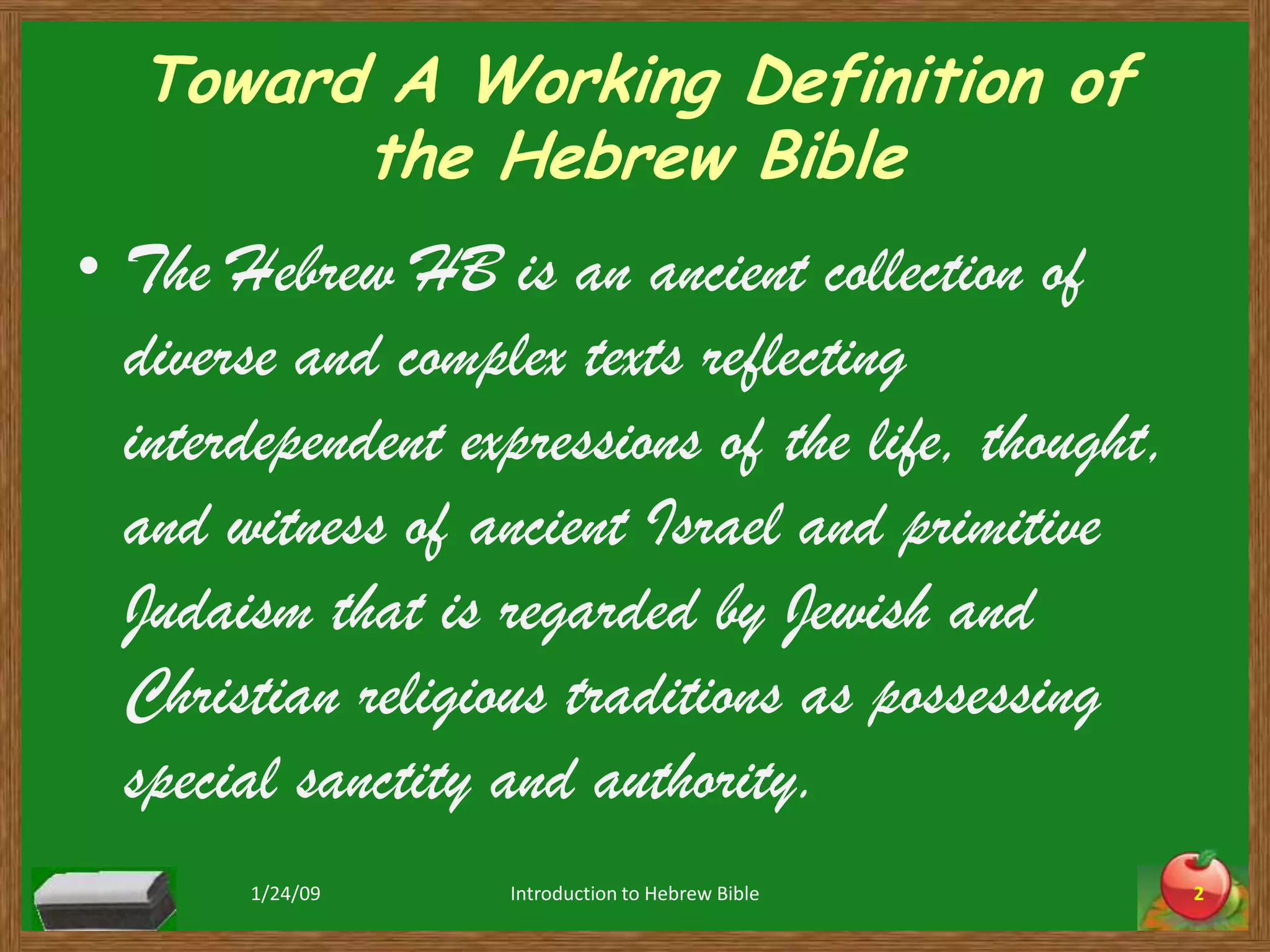 Introducing the Hebrew Bible | PPTX