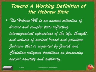 Introducing the Hebrew Bible | PPTX