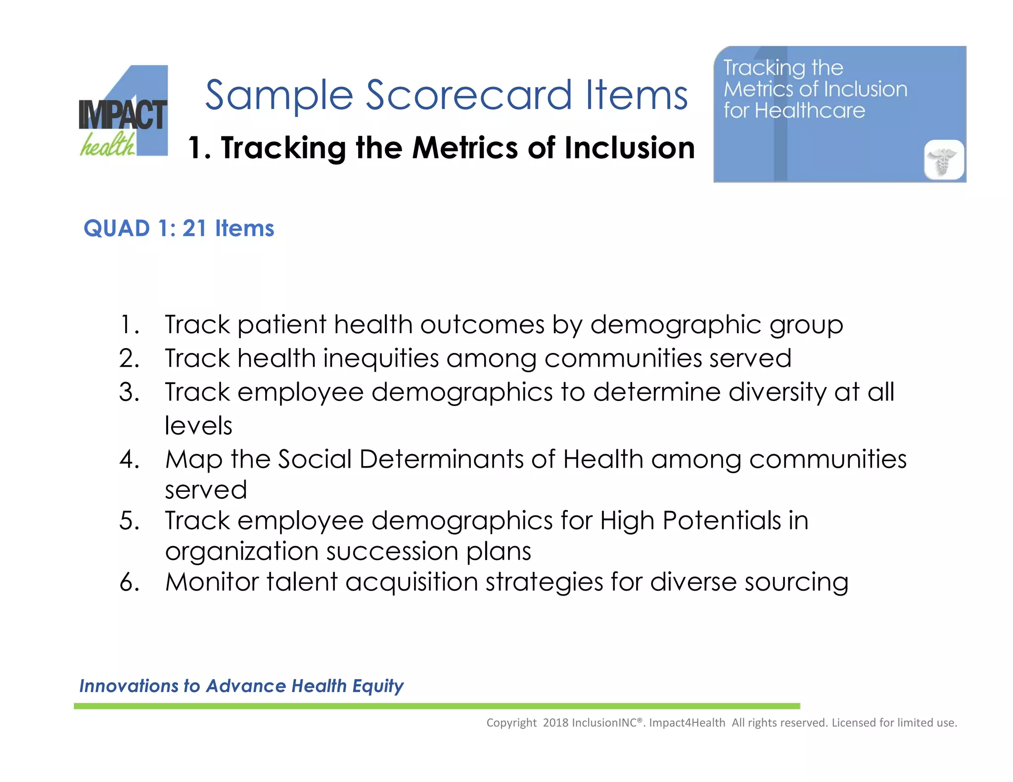 Introducing the Inclusion Scorecard for Population Health | PDF