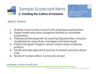 Introducing the Inclusion Scorecard for Population Health | PDF
