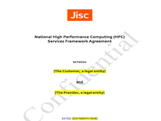 Introducing the Jisc National HPC Agreement | PPT