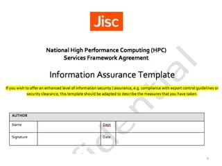 Introducing the Jisc National HPC Agreement | PPT