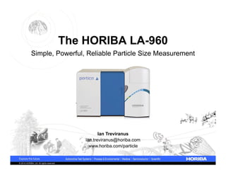 Introducing the LA-960 Laser Particle Size Analyzer | PDF