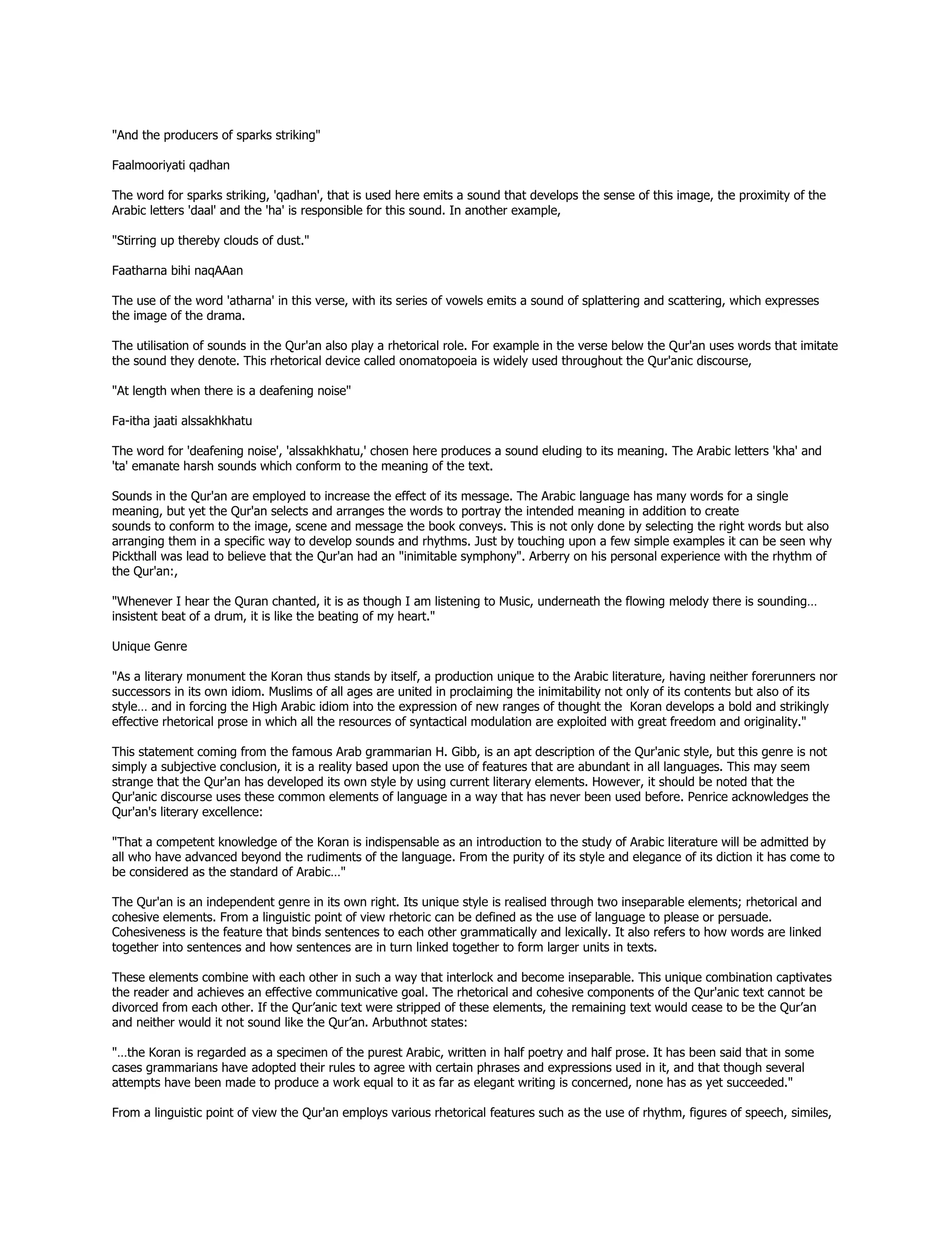 Introducing the literary and linguistic excellence of the qur’an | DOCX