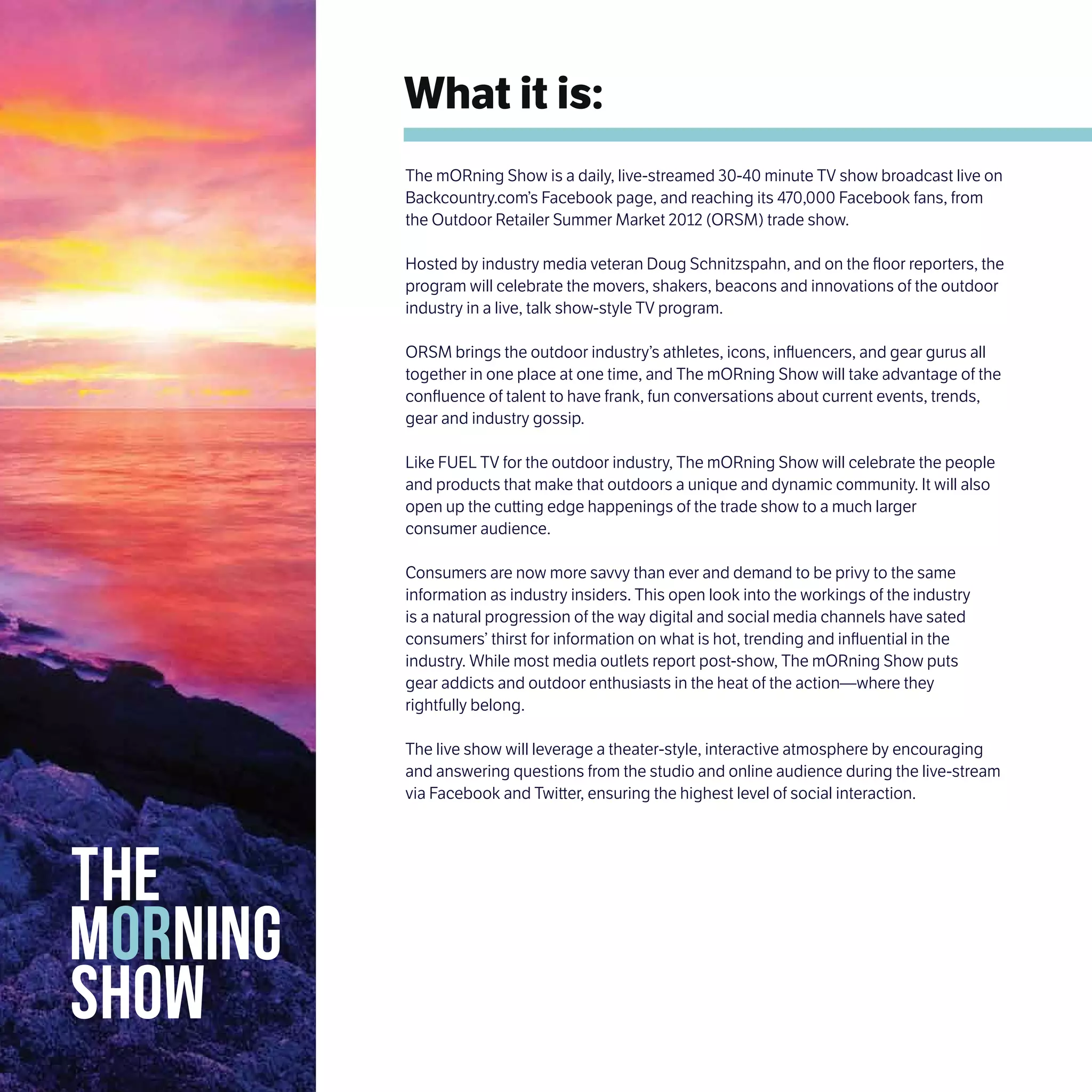 Introducing The mORrning Show | PDF