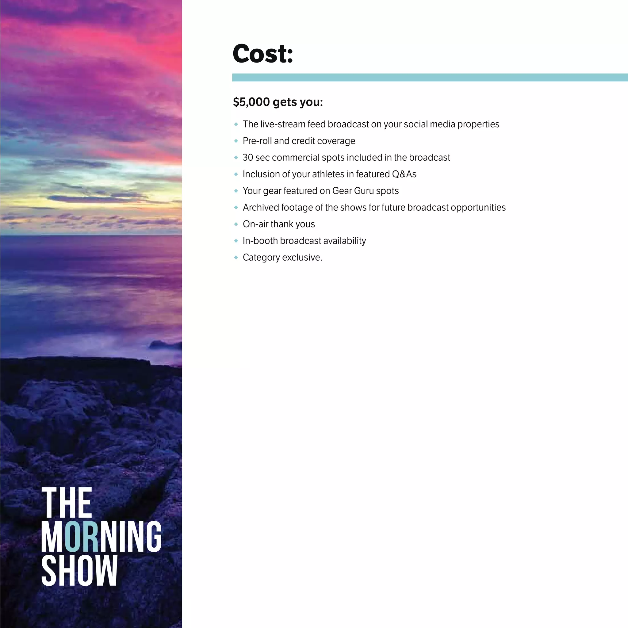 Introducing The mORrning Show | PDF
