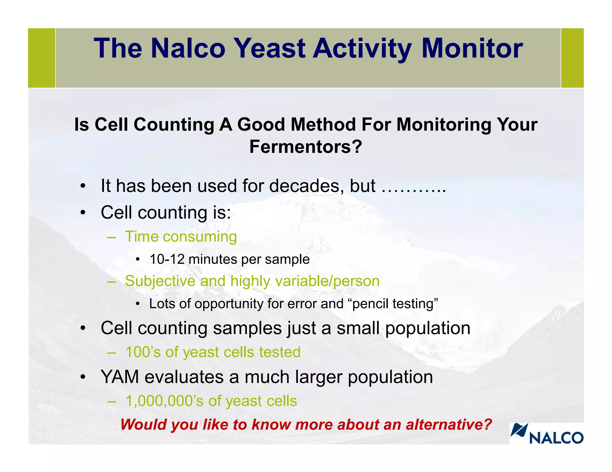 Introducing The Nalco Yeast Activity Monitor | PDF