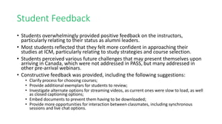 Introducing the PASS program: Pre-arrival success strategies for ...