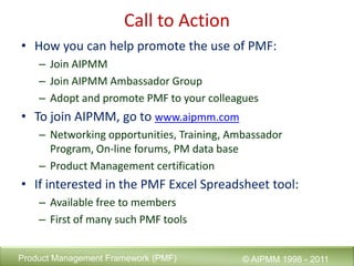 Introducing the Product Mgmt Framework (PMF) | PPT