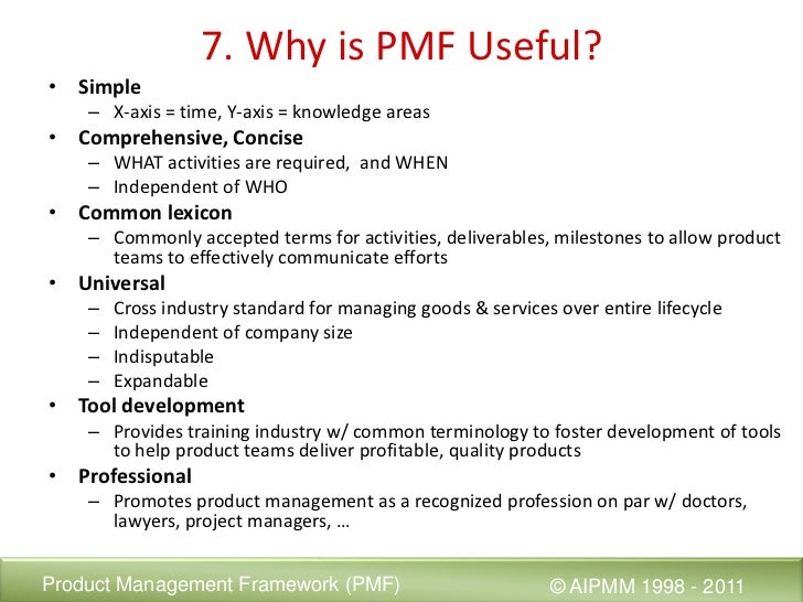 Introducing the Product Mgmt Framework (PMF)