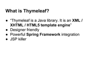 Introducing thymeleaf | PDF