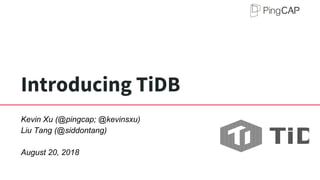Introducing TiDB @ SF DevOps Meetup | PPT