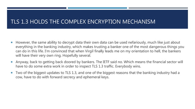 Introducing TLS 1.3 – The future of Encryption | PPT