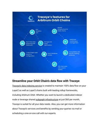 Introducing Traceye’s Smart Data Indexing: Turbocharging Arbitrum Orbit Chain Capabilities | PDF