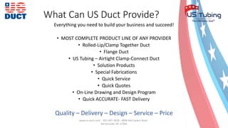 Introducing US Duct's Service and Product Line | PPTX