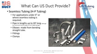 Introducing US Duct's Service and Product Line | PPTX