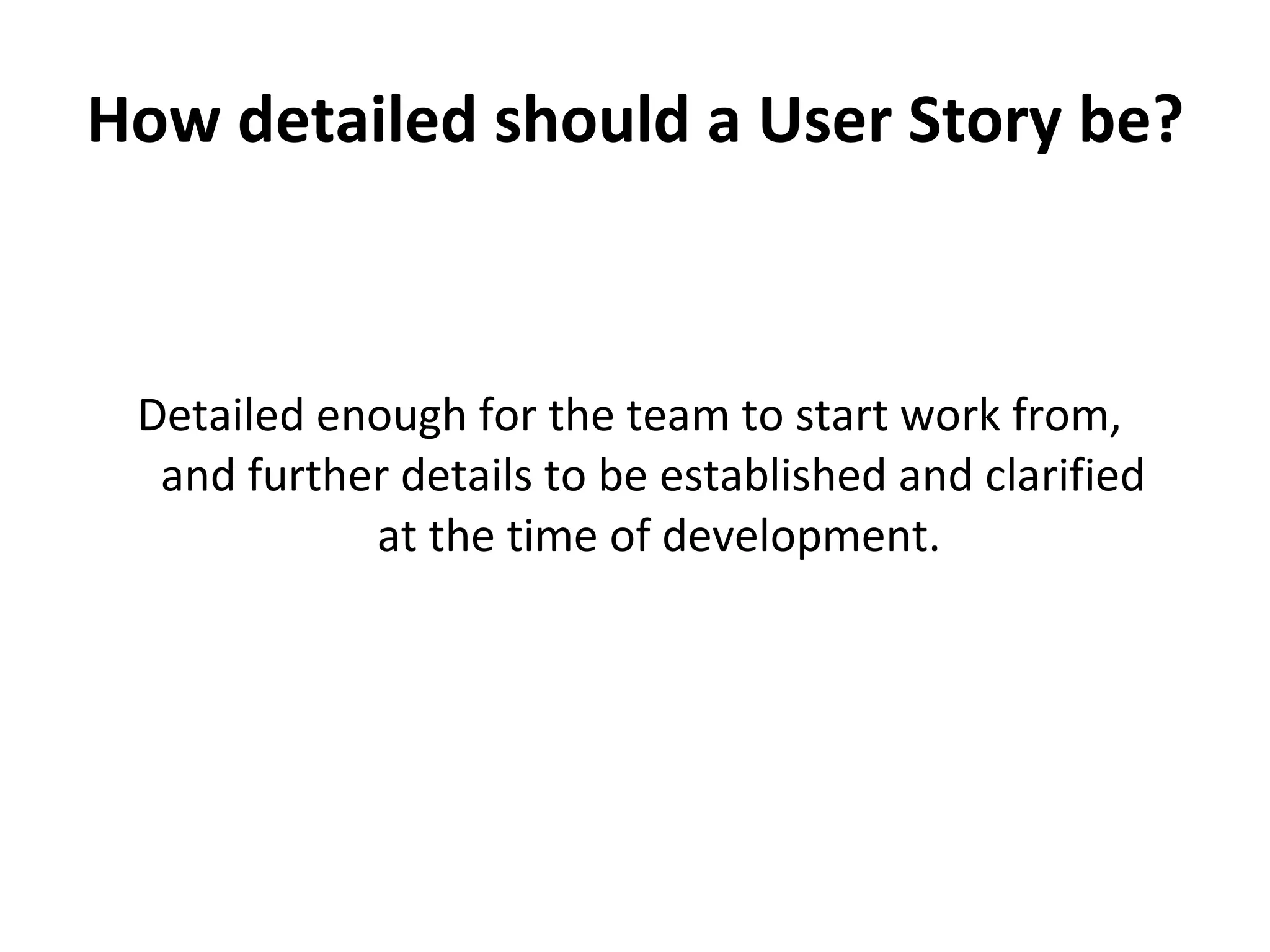 Introducing Agile User Stories | PPT