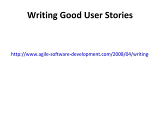 Introducing Agile User Stories | PPT