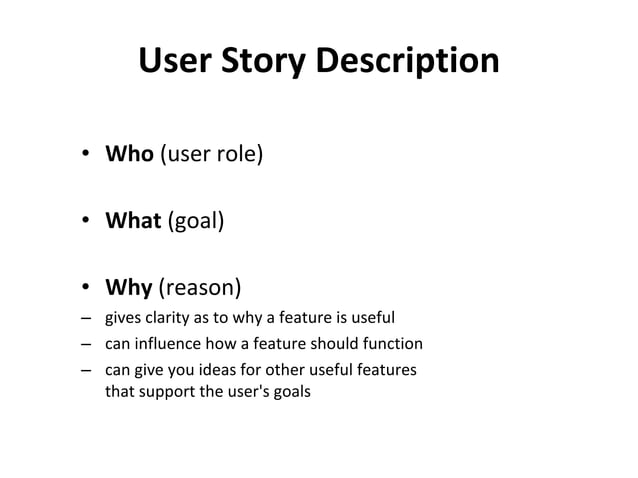 Introducing Agile User Stories | PPT | Technology & Computing