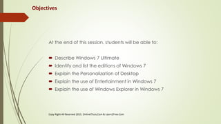 What is Windows 7 and Futures | PPTX