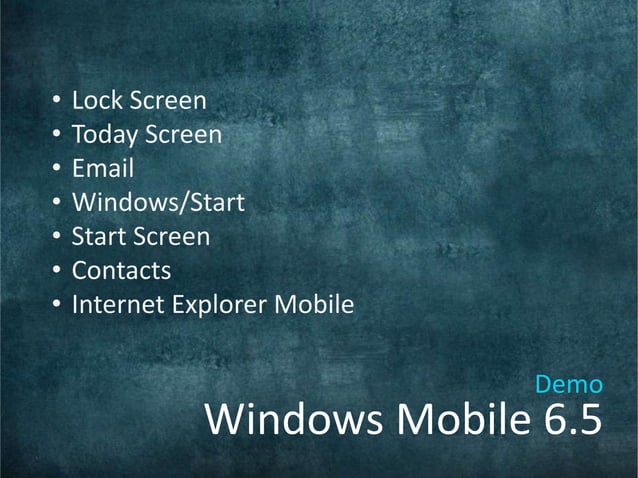 Introducing Windows Mobile 6.5 | PPTX | Mobile Games | Video Gaming