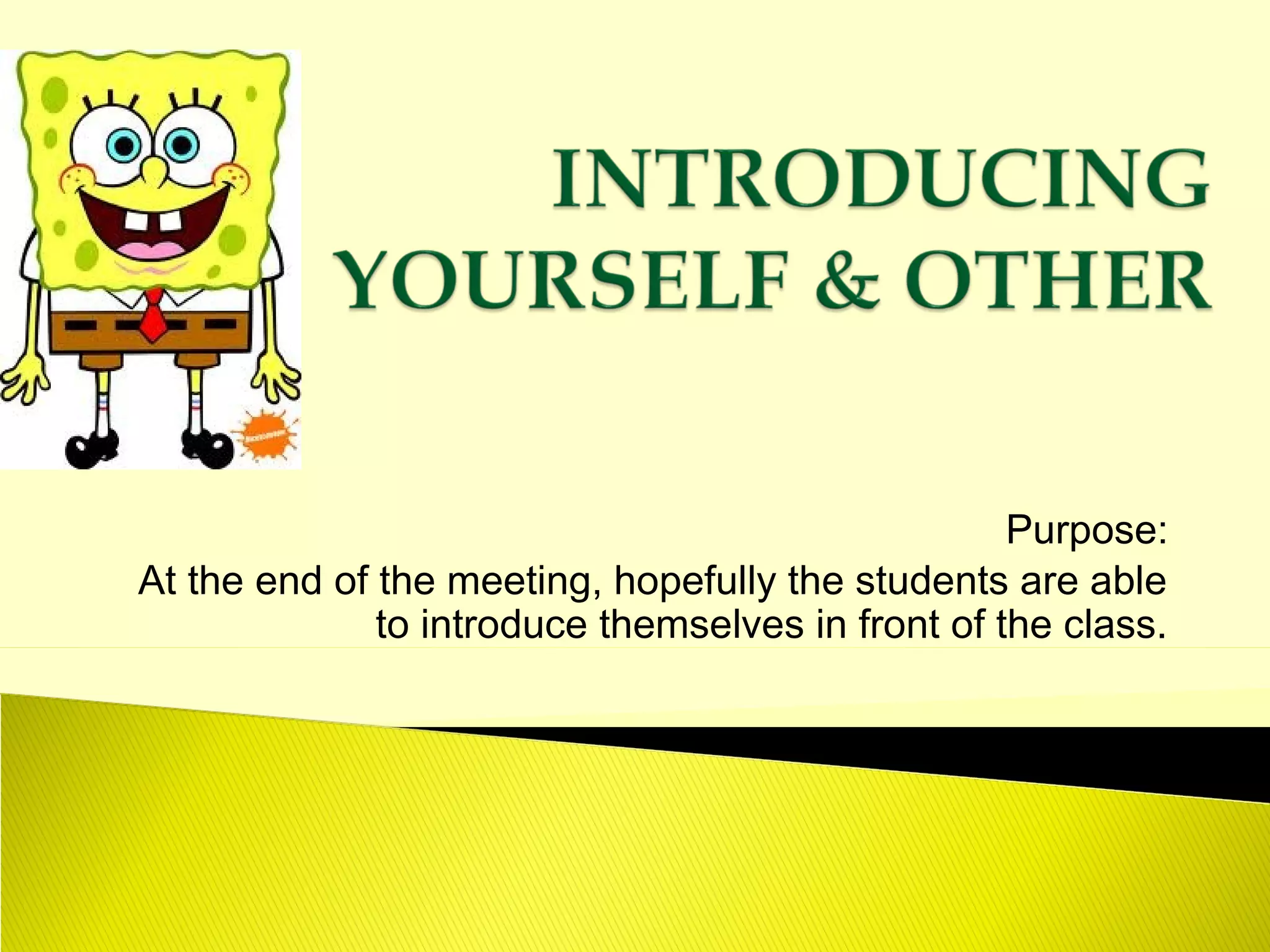 Introducing yourself and others (English Conversation / Practice) | PPT