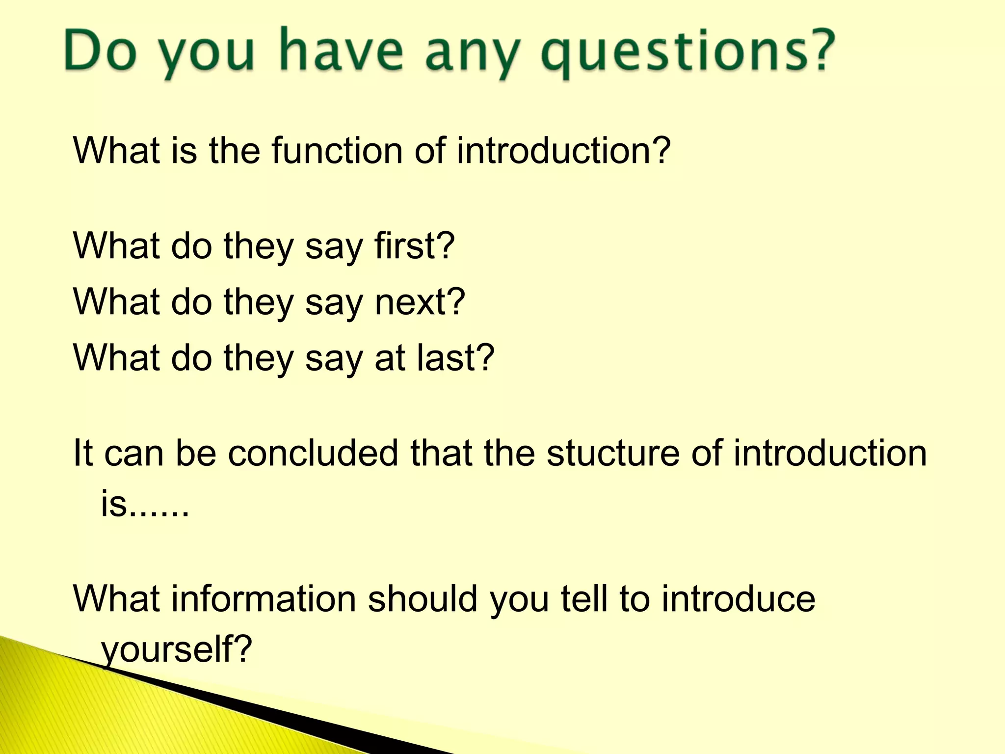 Introducing yourself and others (English Conversation / Practice) | PPT