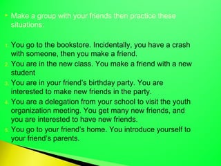 Introducing yourself and others (English Conversation / Practice) | PPT