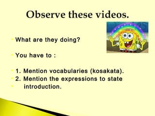 Introducing yourself and others (English Conversation / Practice) | PPT