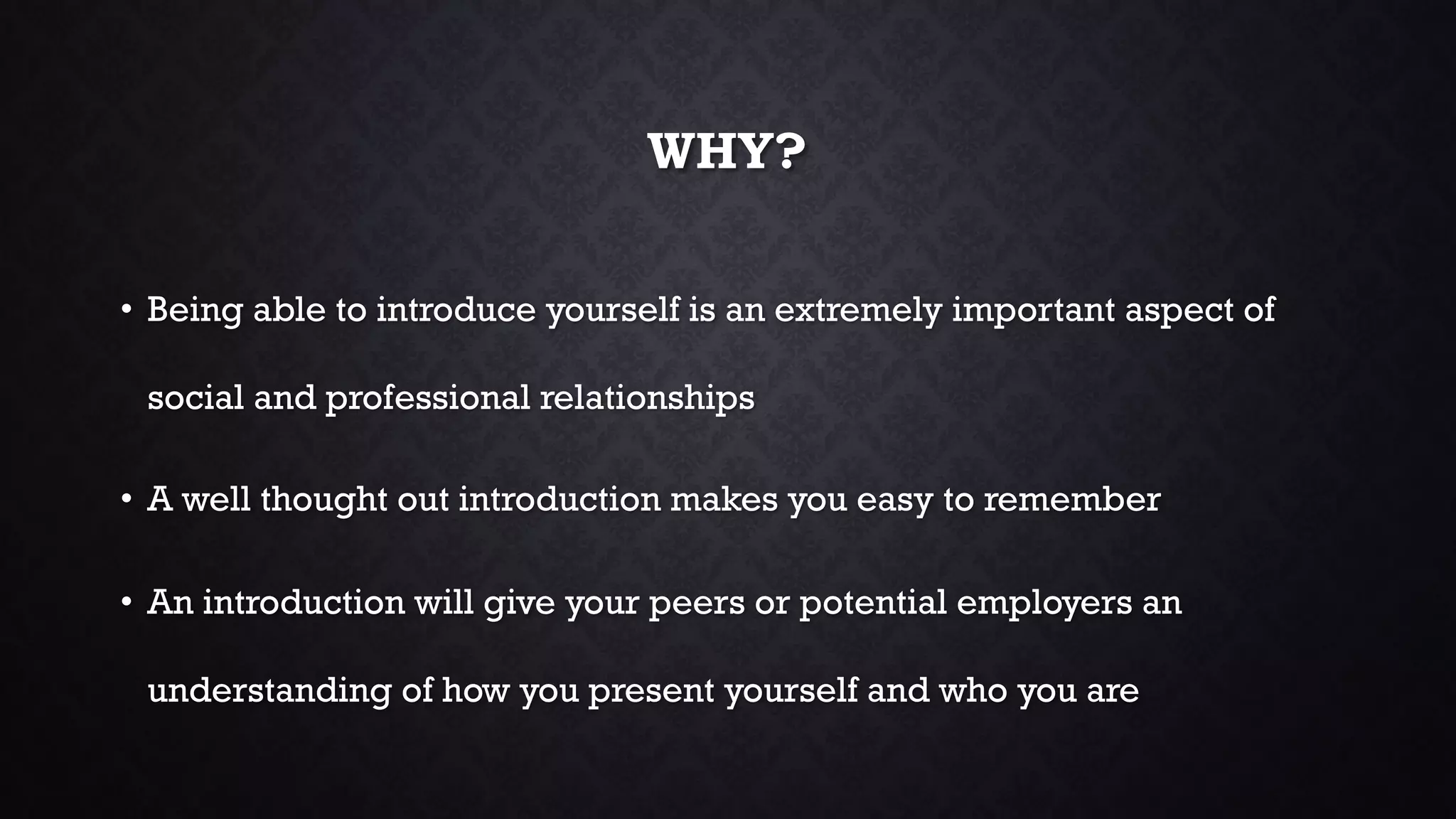 Introducing Yourself | PPT
