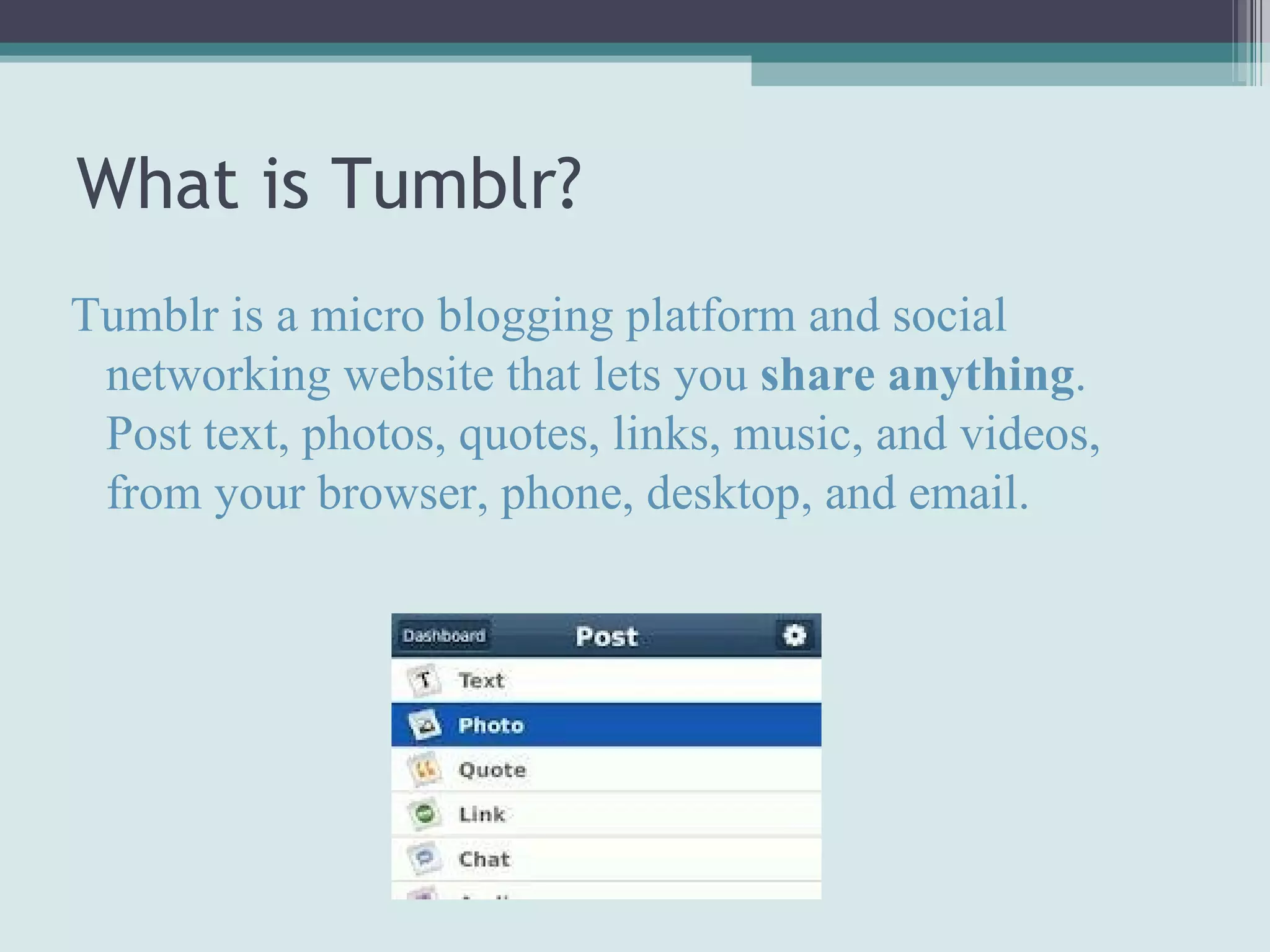 Introducing you to the world of tumblr | PPT