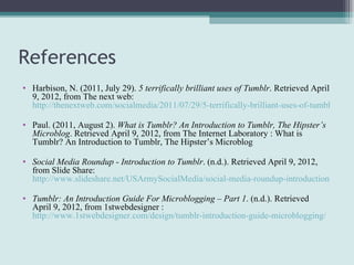 Introducing you to the world of tumblr | PPT