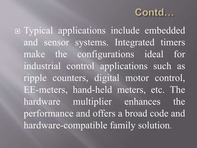 Introducion to MSP430 Microcontroller.pptx | Operating Systems | Computer Software and Applications