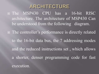 Introducion to MSP430 Microcontroller.pptx